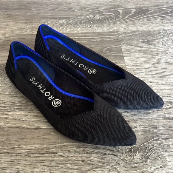 Rothy's | Shoes | Rothys Black Pointed Toe Flats | Poshmark